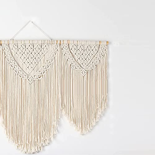 InMalla Large Macrame Wall Hanging Wide Boho Macrame Wall Hanging Decor Art Home Chic Decoration 43 * 32inch (Wall Hanging - Gold Coast)