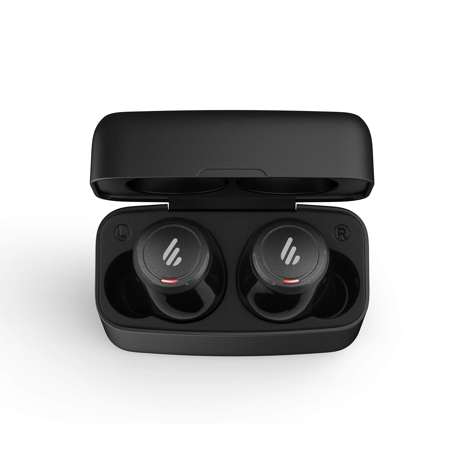 Edifier TWS5 True Wireless Earbuds - Up to 32 Hour Battery Life with Mic and Charging Case, Bluetooth v5.0 aptX, IPX5 Splash & Sweatproof, Easy Pairing - Black