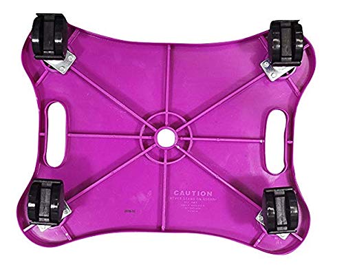 Educational Manual Plastic Scooter Board with Safety Handles | 16" x 12" inches | Perfect for Kids, Teens, Adults | PE, Gym Class, Daycare, Preschool Development, Games (Purple)