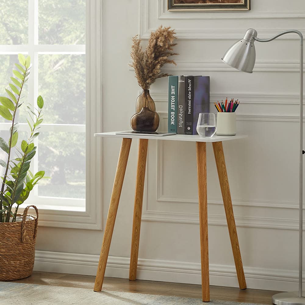 Ellennice Dressing Table-Makeup Vanities Home Office Console Wooden Writing Desk Laptop Desk Simple Desk Can Be Used As Computer Desk/Study Desk/Writing Desk/Game Table/Dressing Table (White)