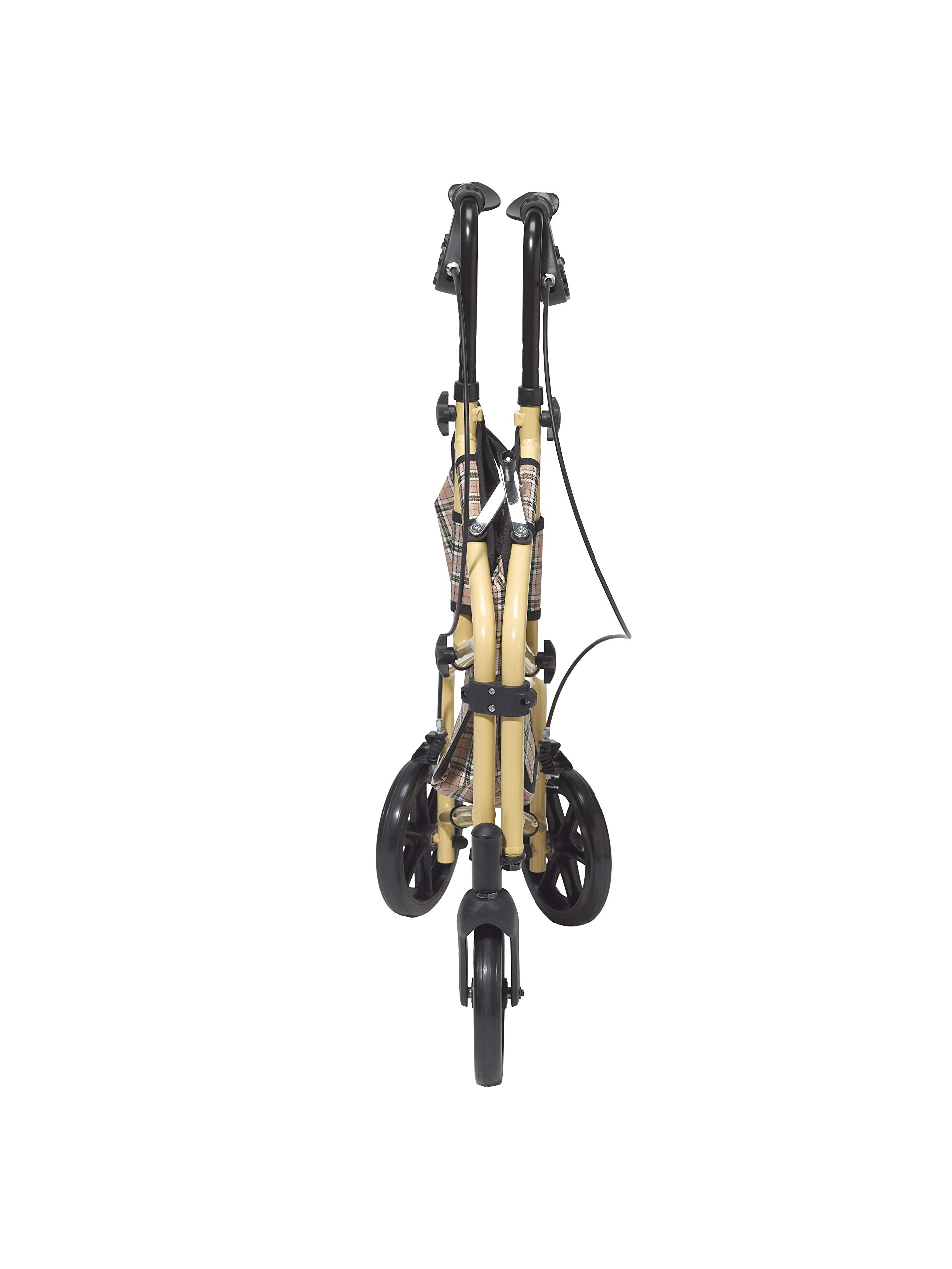 Drive Medical Winnie Lite Supreme Rollator Walker with Wheels, Tan Plaid