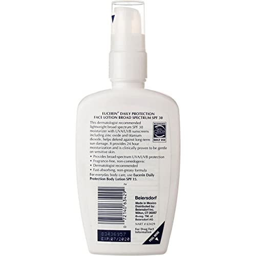 Eucerin Daily Protective Facial Lotion SPF30, 4 Ounces each (Value Pack of 4)