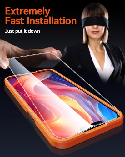 DIMONCOAT 4-PACK for iPhone 13 Pro Max/iPhone 14 Plus Screen Protector [10X Military Protection] [Easy Installation Frame] Compatible iPhone 13 Pro Max/iPhone 14 Plus 6.7'' HD 9H Tempered Glass
