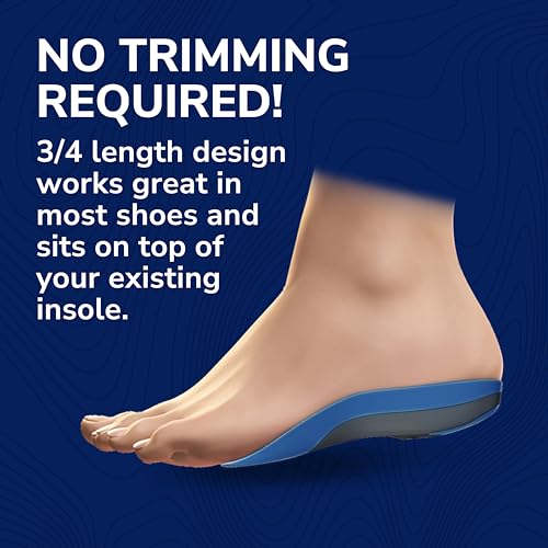 Dr. Scholl’s® Custom Fit® Orthotics 3/4 Length Inserts, CF 310, Customized for Your Foot & Arch, Immediate All-Day Pain Relief, Lower Back, Knee, Plantar Fascia, Heel, Insoles Fit Men & Womens Shoes