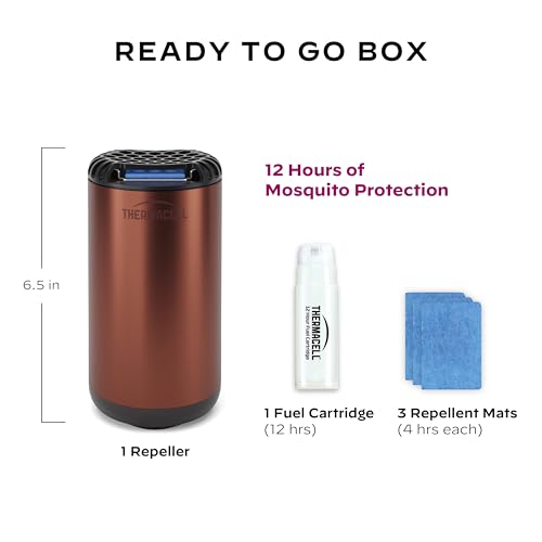 Thermacell Mosquito Patio Shield Repeller; Includes 12-Hour Refill; Highly Effective Mosquito Repellent for Patio; Bug Spray Alternative; Scent Free; No Candles or Flames