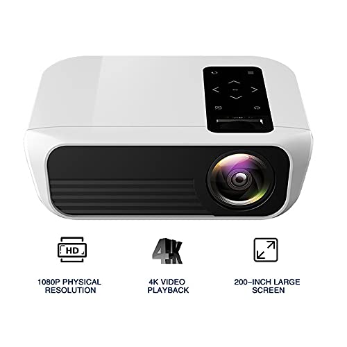 DOUBAO Full 1080p Projector 4k 5000 Lumens Cinema Proyector Beamer Compatible USB AV With Gift ( Size : Sync screen Version )