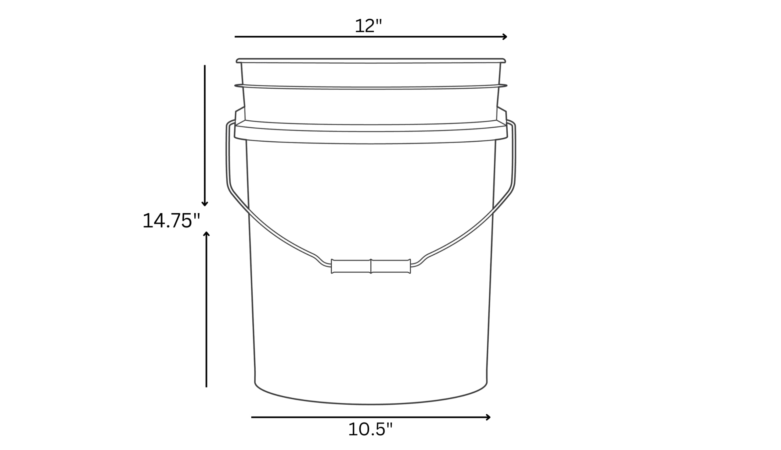 House Naturals 5 Gallon Food Grade BPA Free Container Dark Green Bucket with Screw On Black Lid