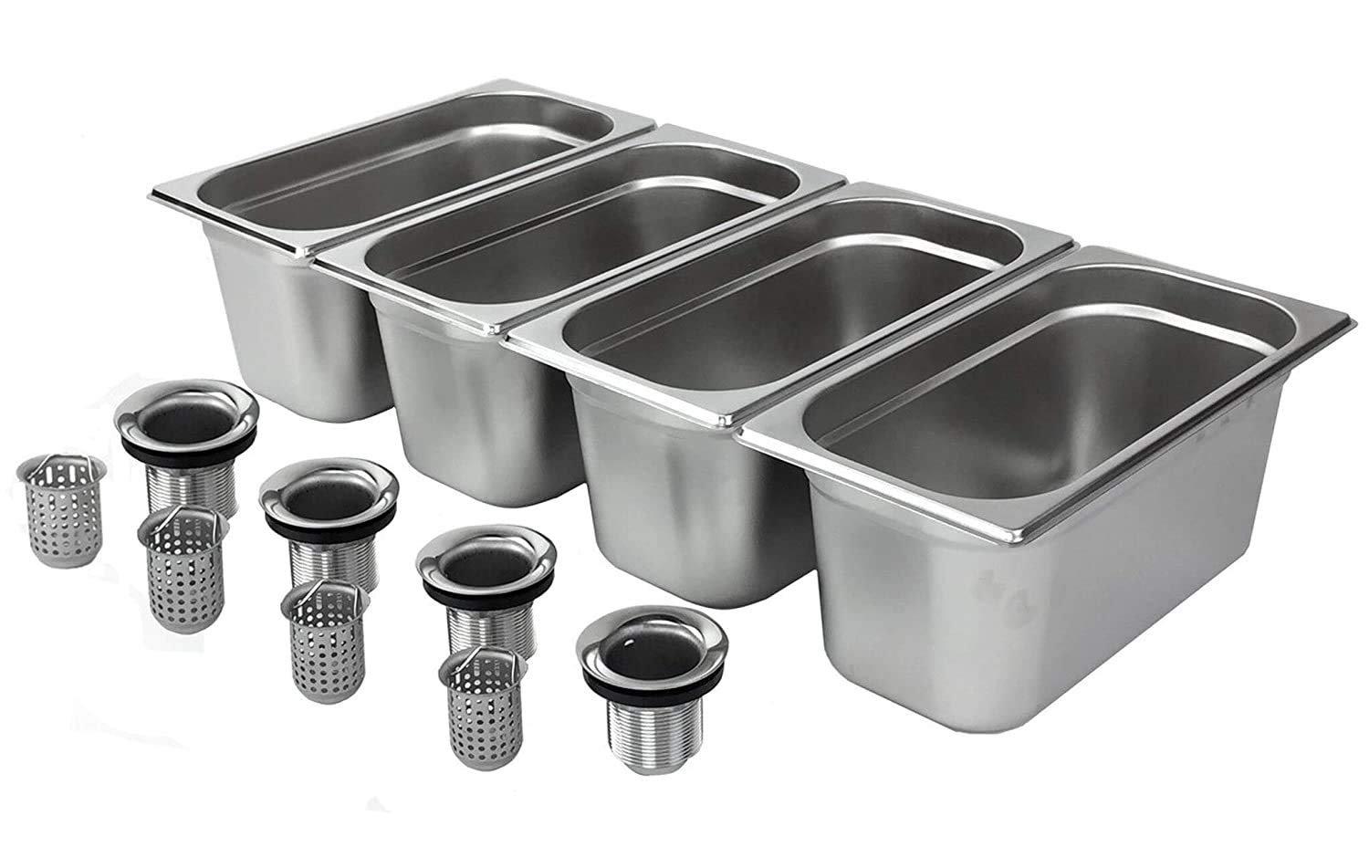 Standard 4 Compartment Sink Set & Hand Washing for Concession Stand Food Trailer