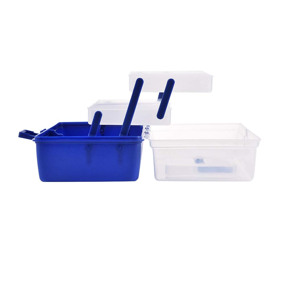 Fishing Tackle Box, Fishing Lures Baits Tackle Box and Lure Kit Portable Organizer with 3 Layers Dividers Large capacity Tool for Lures Hooks