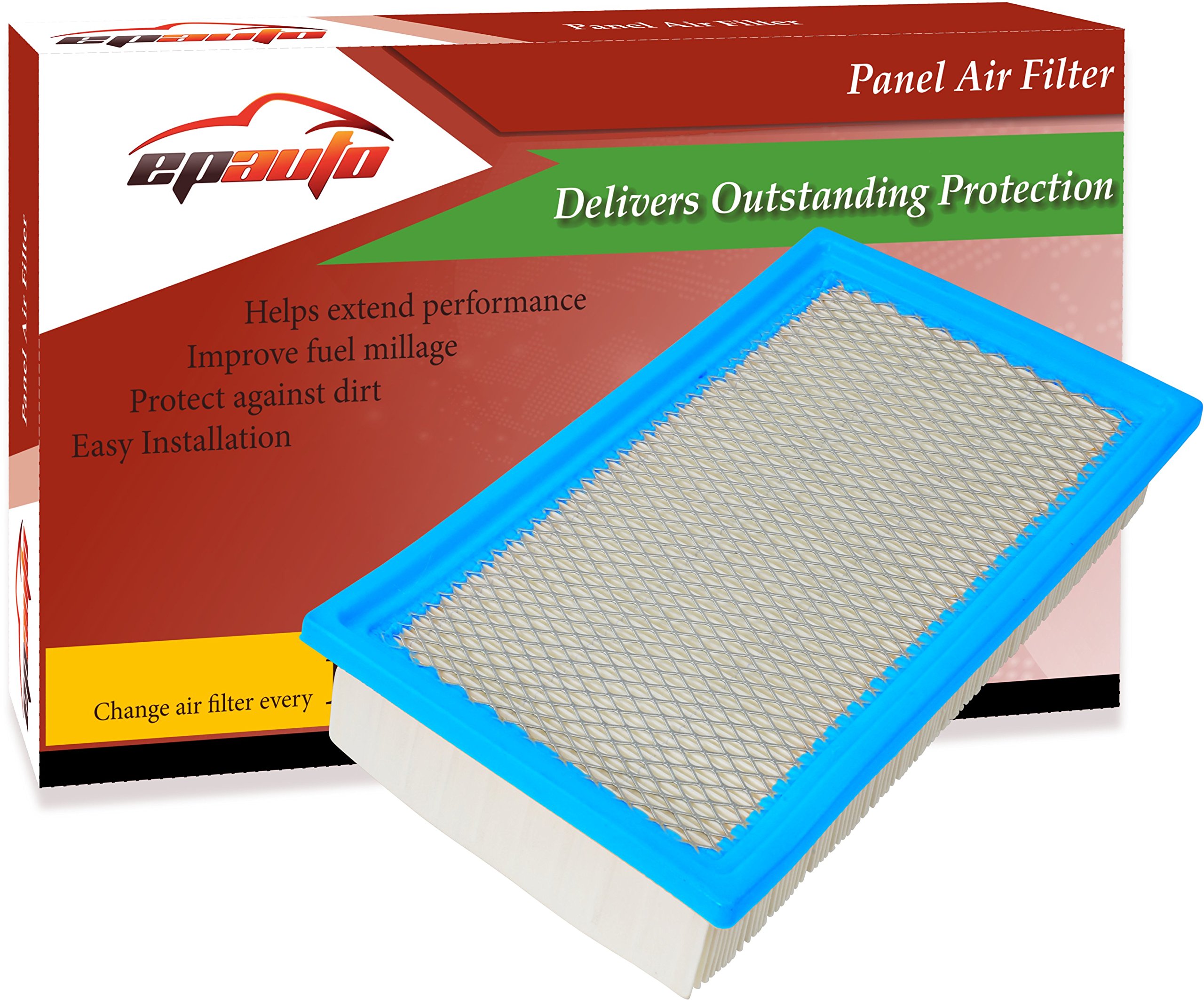 EPAuto GP242 (CA10242) Replacement for Ford/Mazda/Lincoln/Mercury Panel Engine Air Filter for Edge(2007-2014),Explorer Gas(2011-2022),Flex(2009-2019),Taurus(2010-2019),MKT(2010-2019)