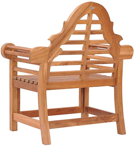 Teak Wood Lutyens Outdoor Patio Arm Chair, Made from Solid A-Grade Teak Wood
