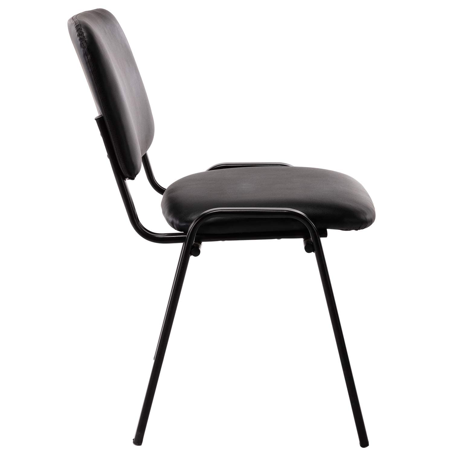 DM Furniture Conference Chairs, 5 Pack Stackable Reception Chairs PU Leather Guest Chairs for Events, Office, Reception Area, Hotel, Hall, Community Centers, Home, Set of 5
