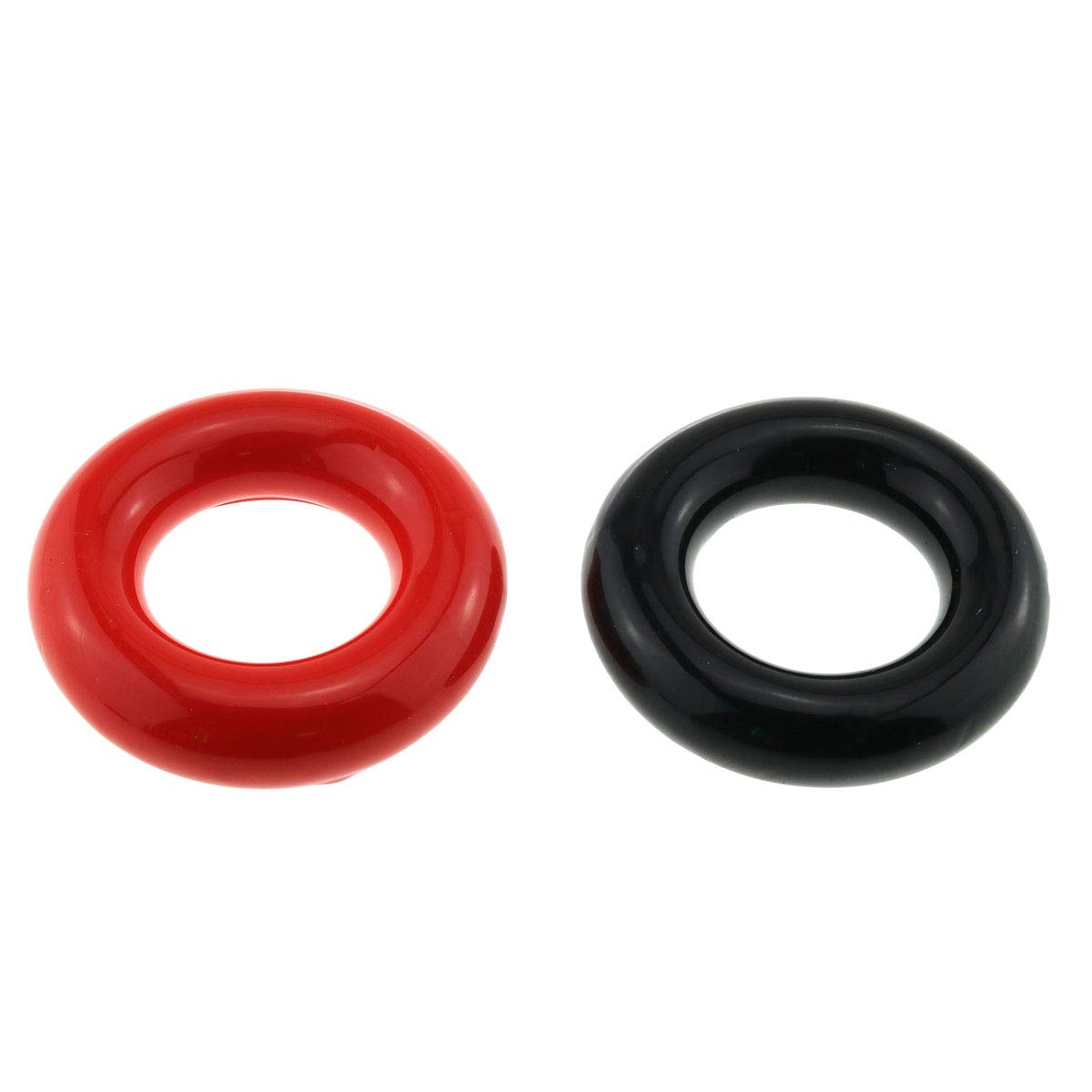 E-outstanding 2PCS Golf Weighted Swing Ring Outer Diameter 6cm for Golf Clubs Warm up Aid for Training Golf Accessories (1 x Black + 1 x Red)
