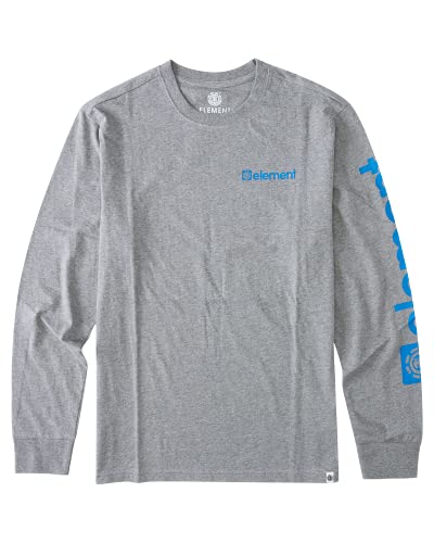 Element mens Joint Long Sleeve Tee Shirt, Light Grey Heather Joint, Large US