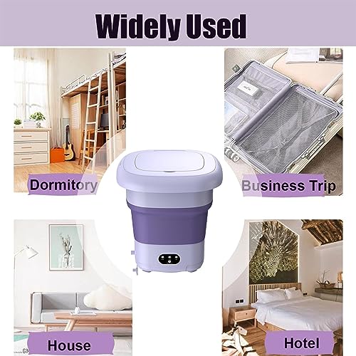 EUUZU Small Portable Washing Machine, Mini Washer 9L High Capacity with 3 Modes Deep Cleaning, Foldable Washing Machine Ultrasonic Turbine for Apartments, Dorms and Travel