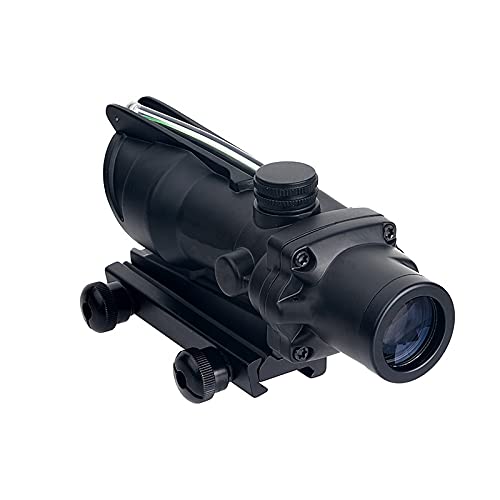 E-Tactical 4x32 Black Scope Green Cross Glass Fiber Scope Glass Etched Reticle Real Fiber Optics Optical Scope