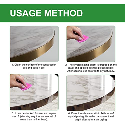 Nano Crystal Coating Agent for Tile &Furniture,Marble Nano Crystal-Plating Agent, Stone Crystal Plating Agent, Nano Crystal Plating Agent for Kitchen(50ml/3pcs)