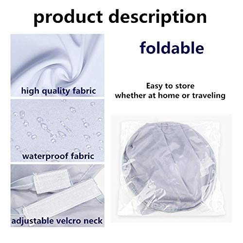Foldable Waterproof Beard Apron, Beard Care Cleaning Cloth Bib, Non-Stick Hair Catcher Grooming Cloth, Waterproof(Silver Gray)
