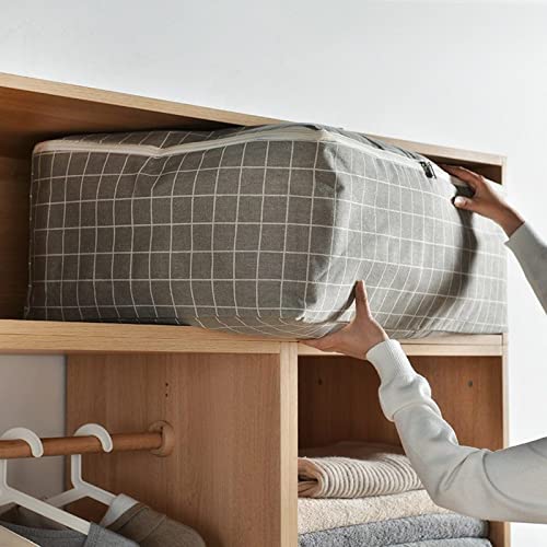 Liampo Large Capacity Clothes Organization and Storage Bins with Handles Bedding Storageused for Quilt Cover Quilt Luggage Packing 3 Pieces