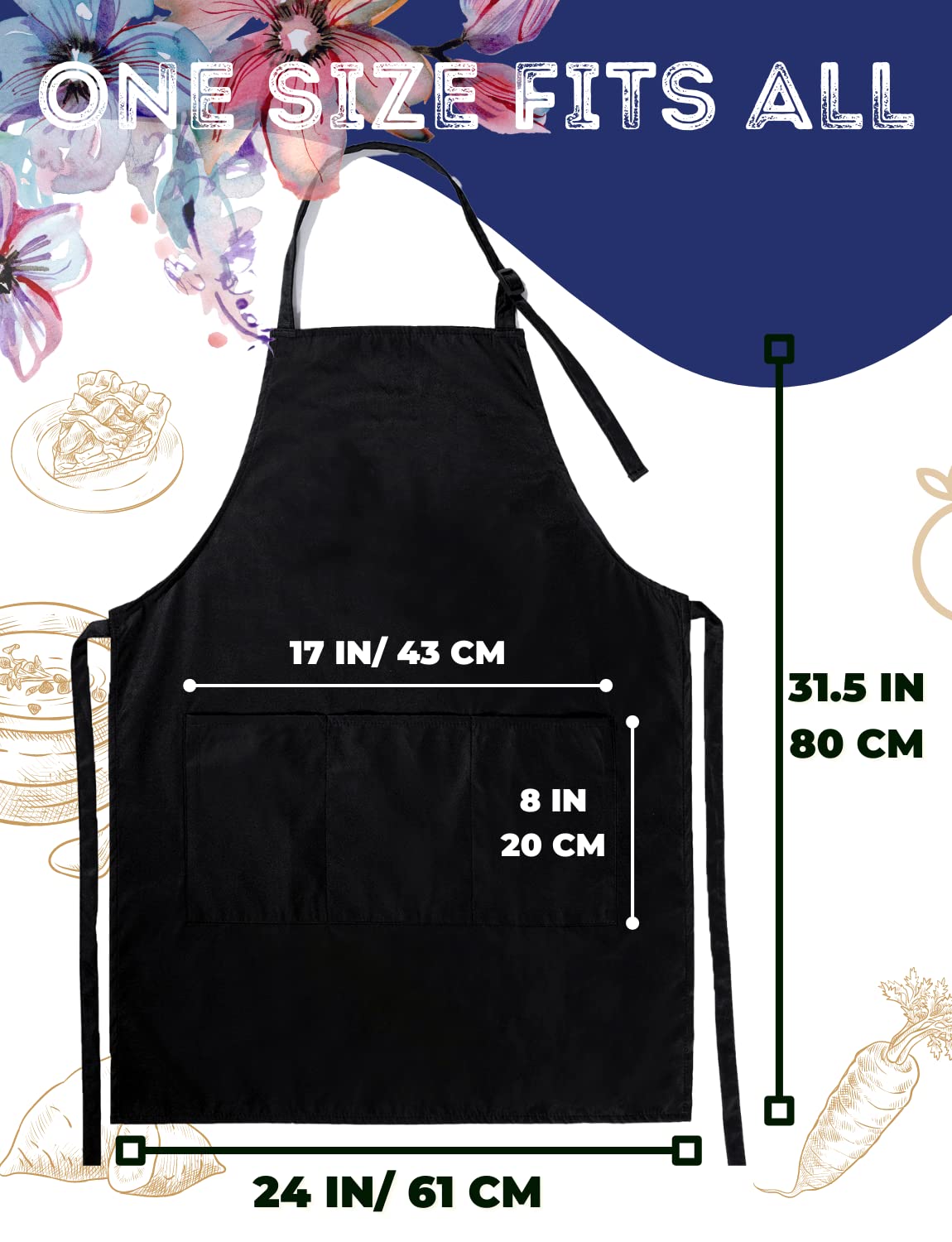 InnoBeta Retirement Gifts for Women/Men, Retirement Apron with Pockets and Adjustable Neck Strap, Retired Gifts - Officially Retired