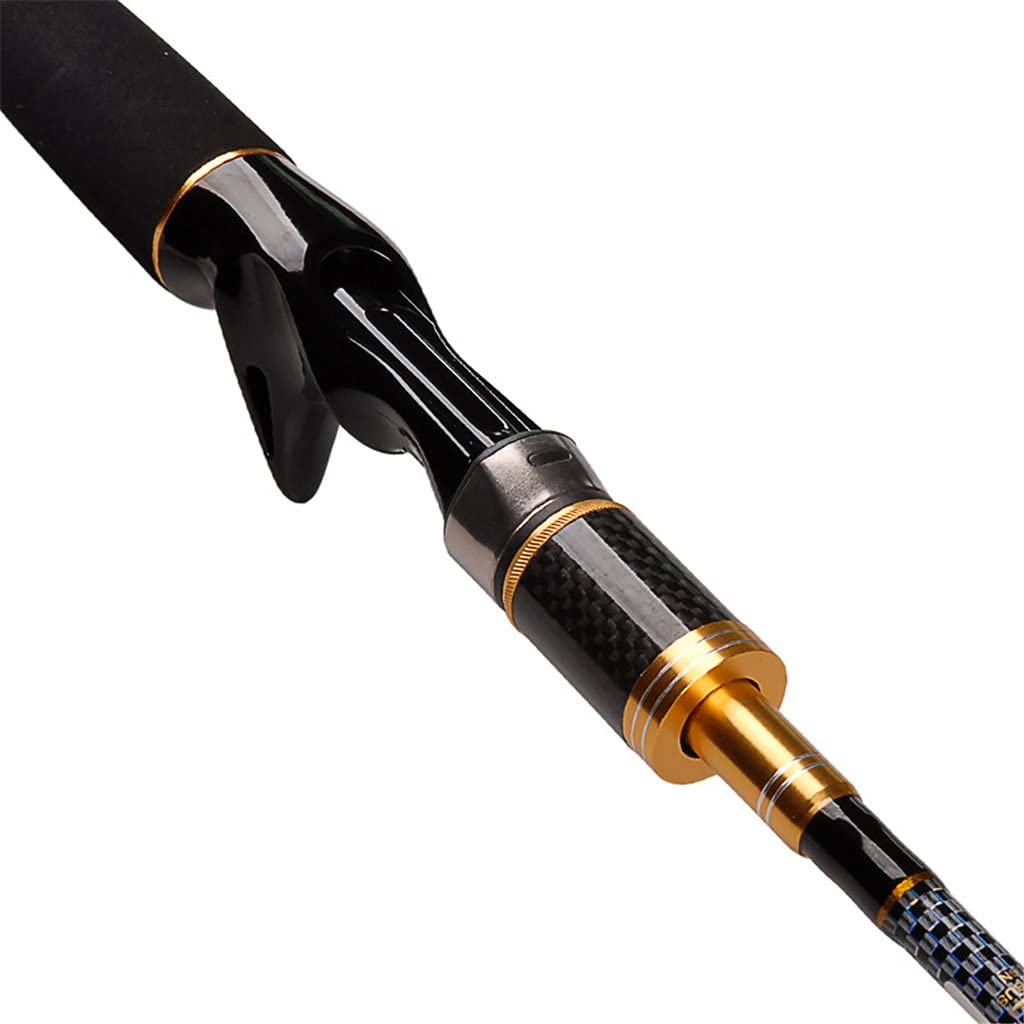 GLUTINOUS 2 Section 1.8m 2.1m 2.4m Bait Casting Rods 7-25g Lure Weight Carbon Lure Fishing Rod Carp Pole 10-20lb Line Weight Canne A Peche (Size : 2.4 m)
