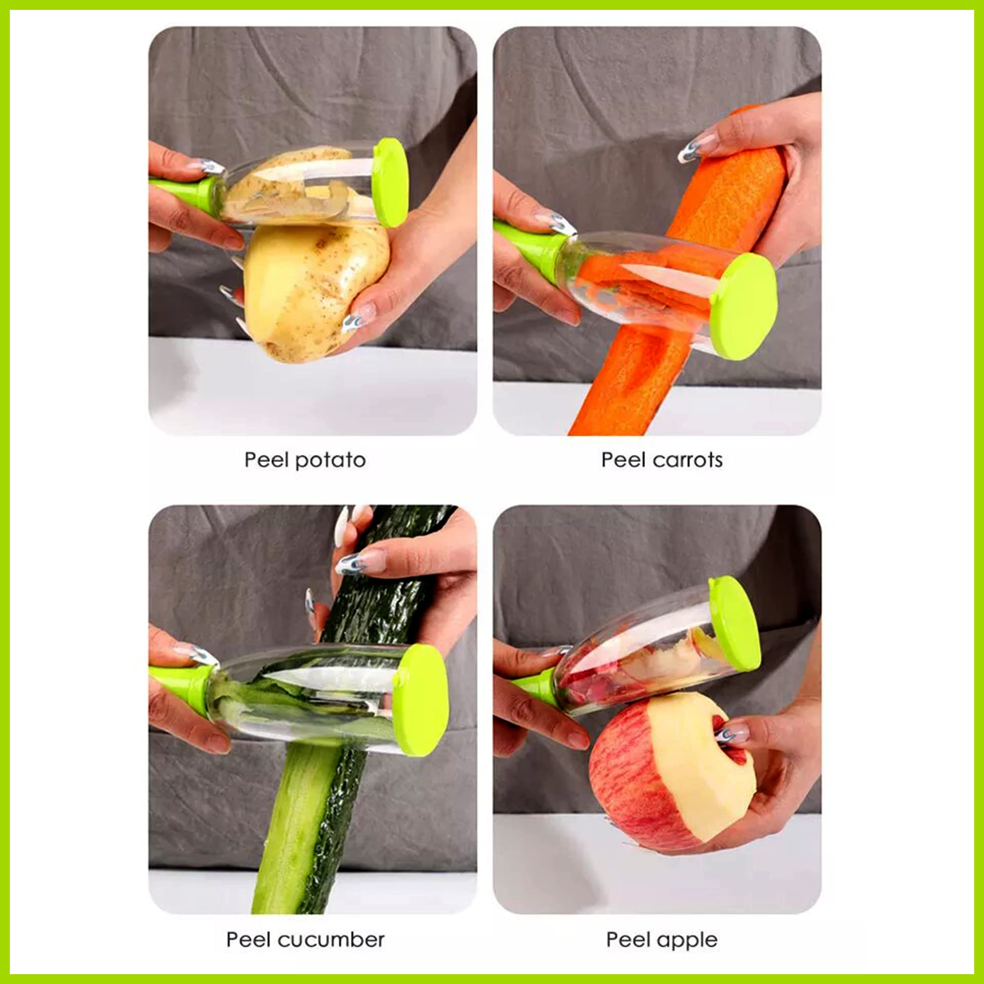 Fruit Vegetable peeler 3 In 1 with storage box peeling knife Multifunctional stainless steel household peeler for fruit and vegetable