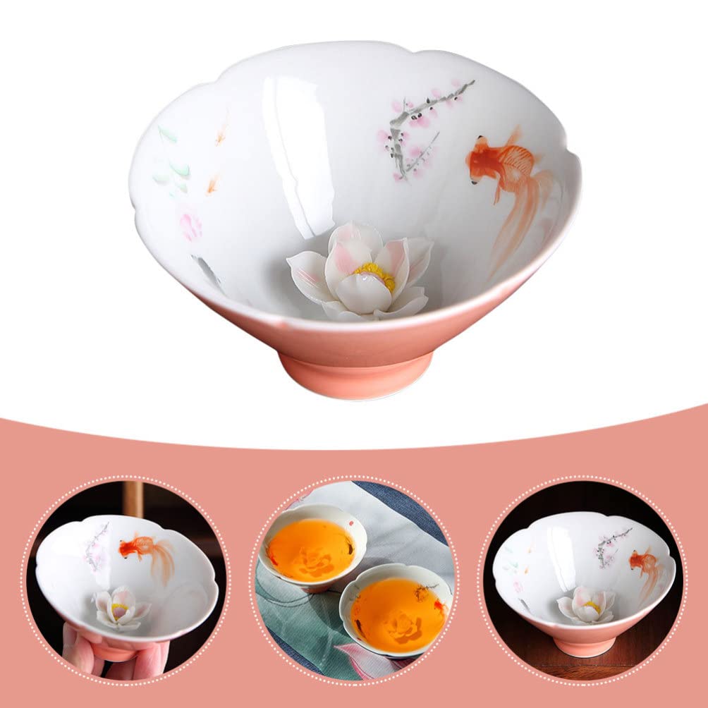 Hemoton Ramekins Cereal Bowl Bowls Japanese Tea Set Colorful Painting Tea Cup Household Teaware Ceramic Tea Cup Chinese Tea Tasting Cup Chinese Tea Set Soup Soup Bowls Bowl Mini Tea Cup