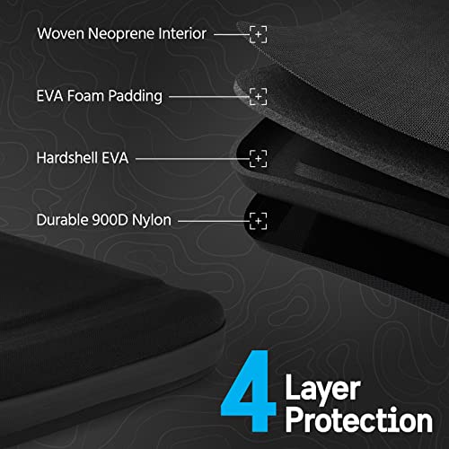 Pelican Adventurer - Laptop Bag/Sleeve 16 Inch - [Elastic Carrying Handle] [Secure Zip Lock] Water Resistant & Heavy Duty Case for MacBook Pro 13 / Air M2, HP, Dell, Lenovo, Sony, Asus -Black