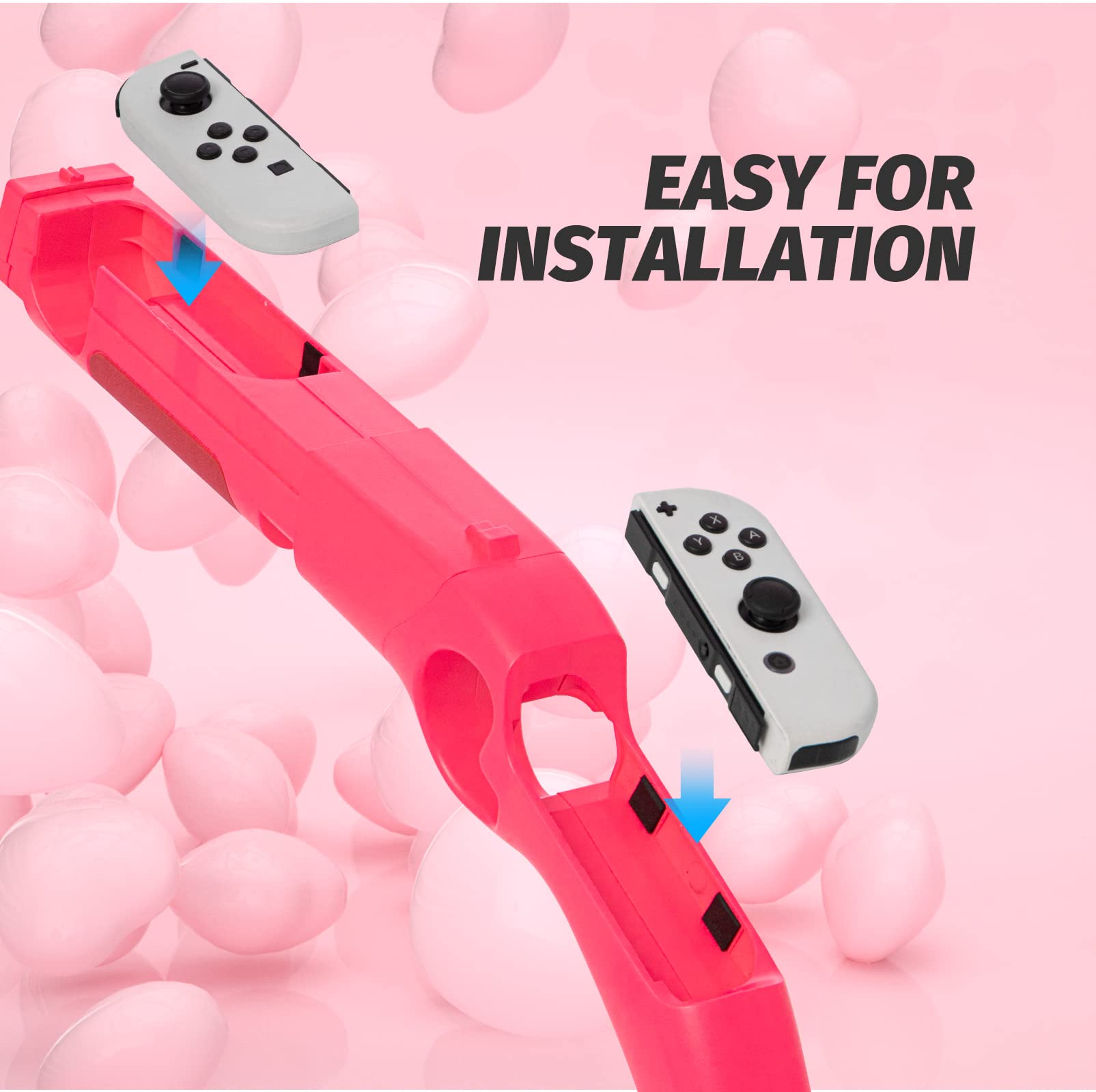 HEATFUN Game Controller Compatible with Switch Games Wolfenstein 2: The New Colossus, Big Buck Hunter Arcade - Switch and Other Games - AllBlack (1 Pack)