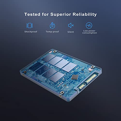 JOIOT 512GB SSD Internal Solid State Hard Drive, 3D NAND 2.5inch SATA III 6GB Internal SSD, Up to 550MB/s, Upgraded Performance for PC Laptop Game Creation