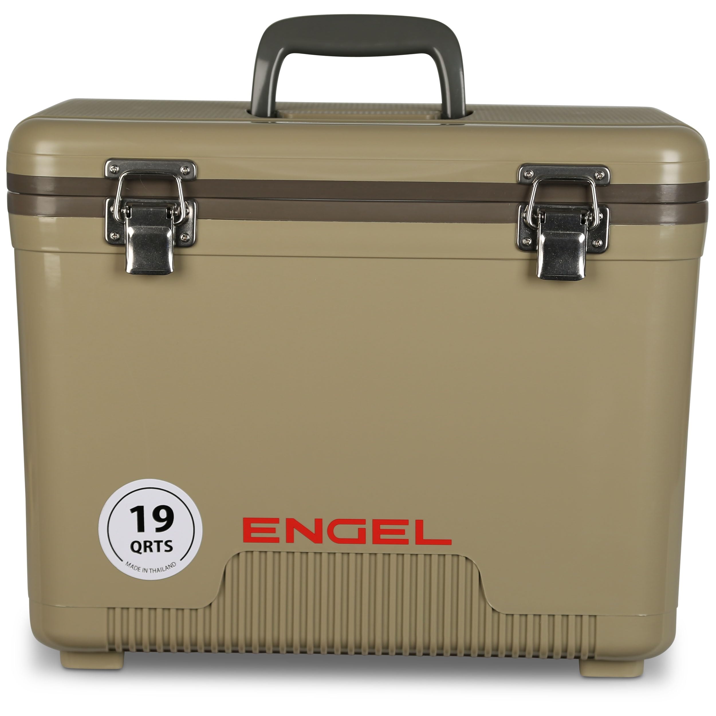 Engel UC19 19qt Leak-Proof, Air Tight, Drybox Cooler and Small Hard Shell Lunchbox for Men and Women in Tan