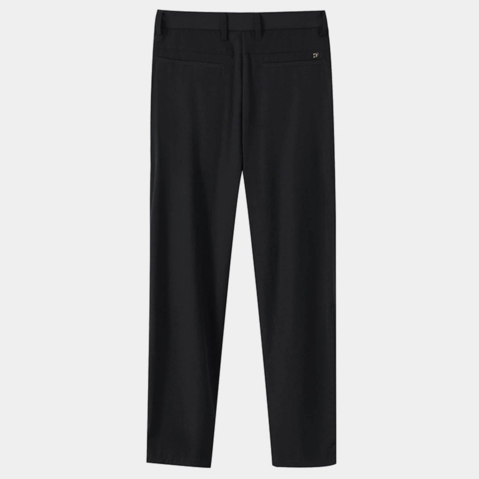 Men's Slim Stretch Tapered Pant Solid Classic Skinny Fit Comfort Suit Pant Lightweight Comfort Business Trousers (Black,31)