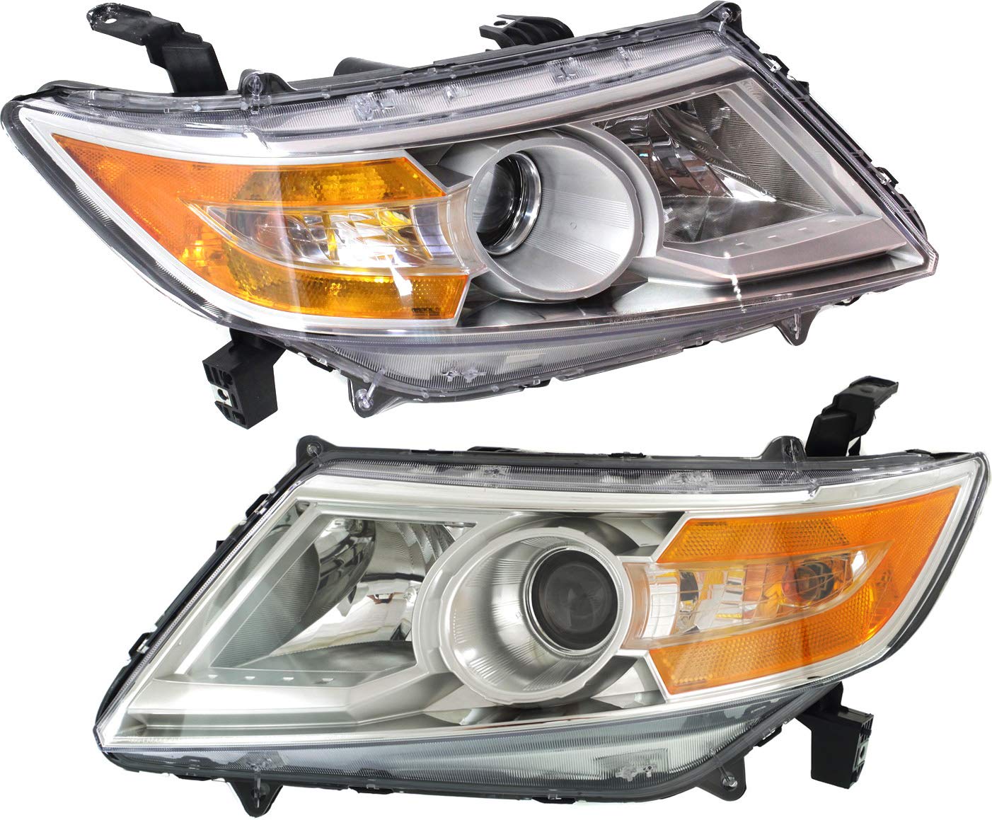 Evan Fischer Headlight Set of 2 Compatible With 2011-2013 Honda Odyssey OE comparable Halogen Direct Fit Driver and Passenger Side
