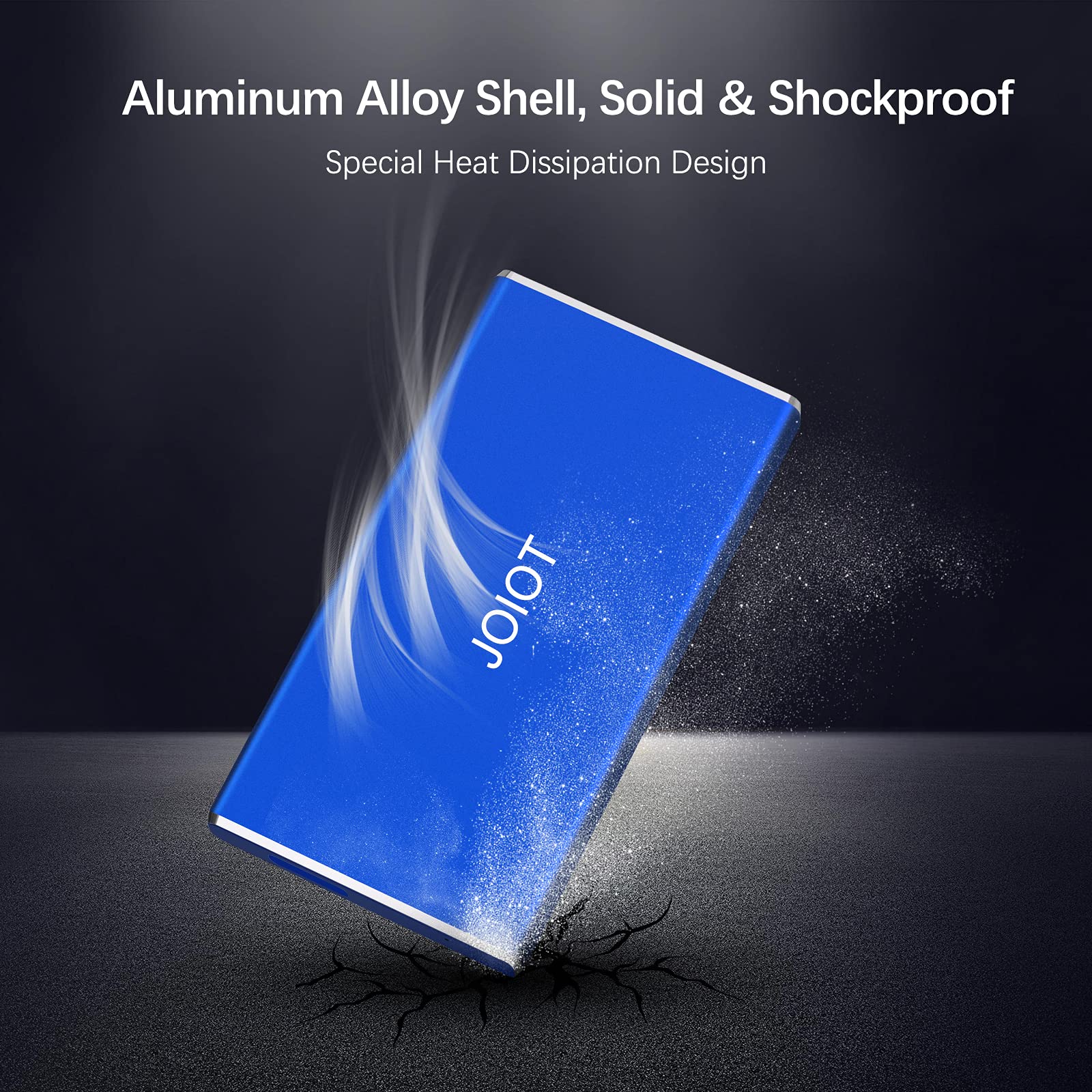 JOIOT Mini Portable SSD 240GB External Solid State Drive - Up to 540MB/s, USB 3.1 Gen 2 Ultra-Slim External SSD, Blue