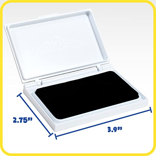 READY 2 LEARN Washable Stamp Pad - Black - Non-Toxic - Fade Resistant - Perfect for Scrapbooks, Posters and Cards
