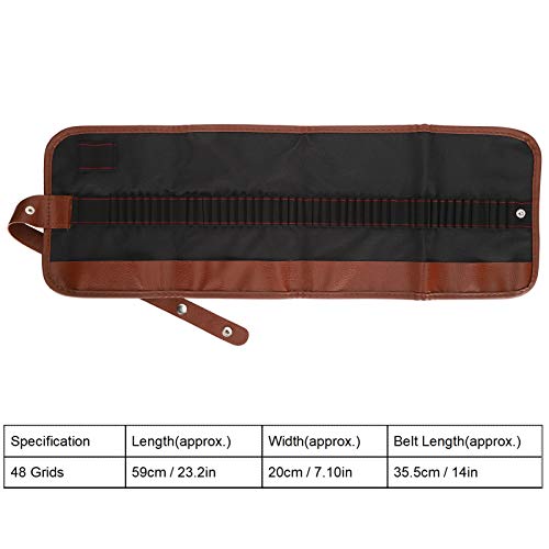 Pen Wrap Roll Pencil Case Multifunctional Sketch Colored Pencil Case Canvas Bag Pouch Painting Tools Storage Stationery School Supplies(48)