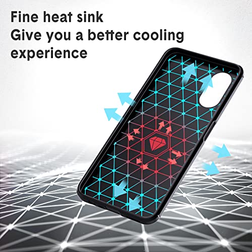 Natbok Compatible with Oppo A58 5G/A78 5G Case, Flexible TPU [Brushed Texture] [Anti-Slip] Shockproof Military Protection Bumper Phone Case,Slim Case Cover Compatible with Oppo A58 5G/A78 5G,Black