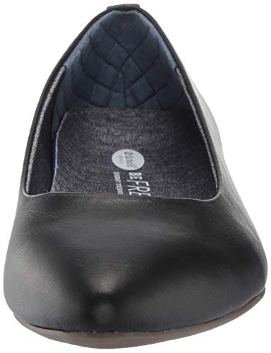 Dr. Scholl's Shoes Women's Aston Ballet Flat, Black Smooth, 8.5 W US