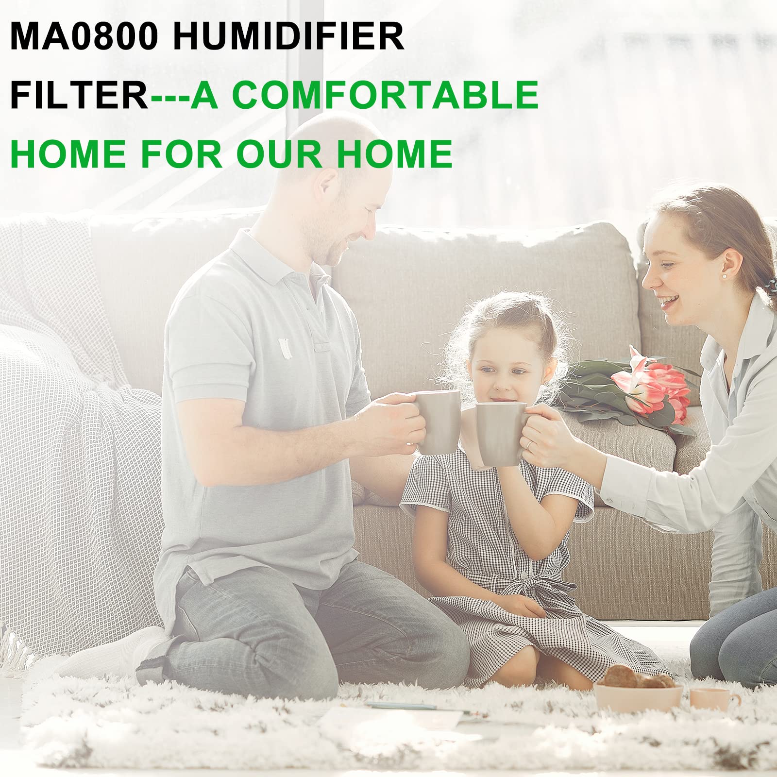 TOMOON MAF2 Super Wick Humidifier Filter Replacement -Compatible with Essick Air AIRCare MA0800 MA0600 MA060 MA08000 and 1540817006 29706 29988 Series Humidifiers,2 Pack