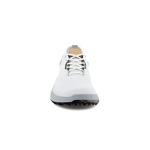 ECCO Men's Biom Hybrid 4 Gore-tex Waterproof Golf Shoe, White/Concrete, 11-11.5