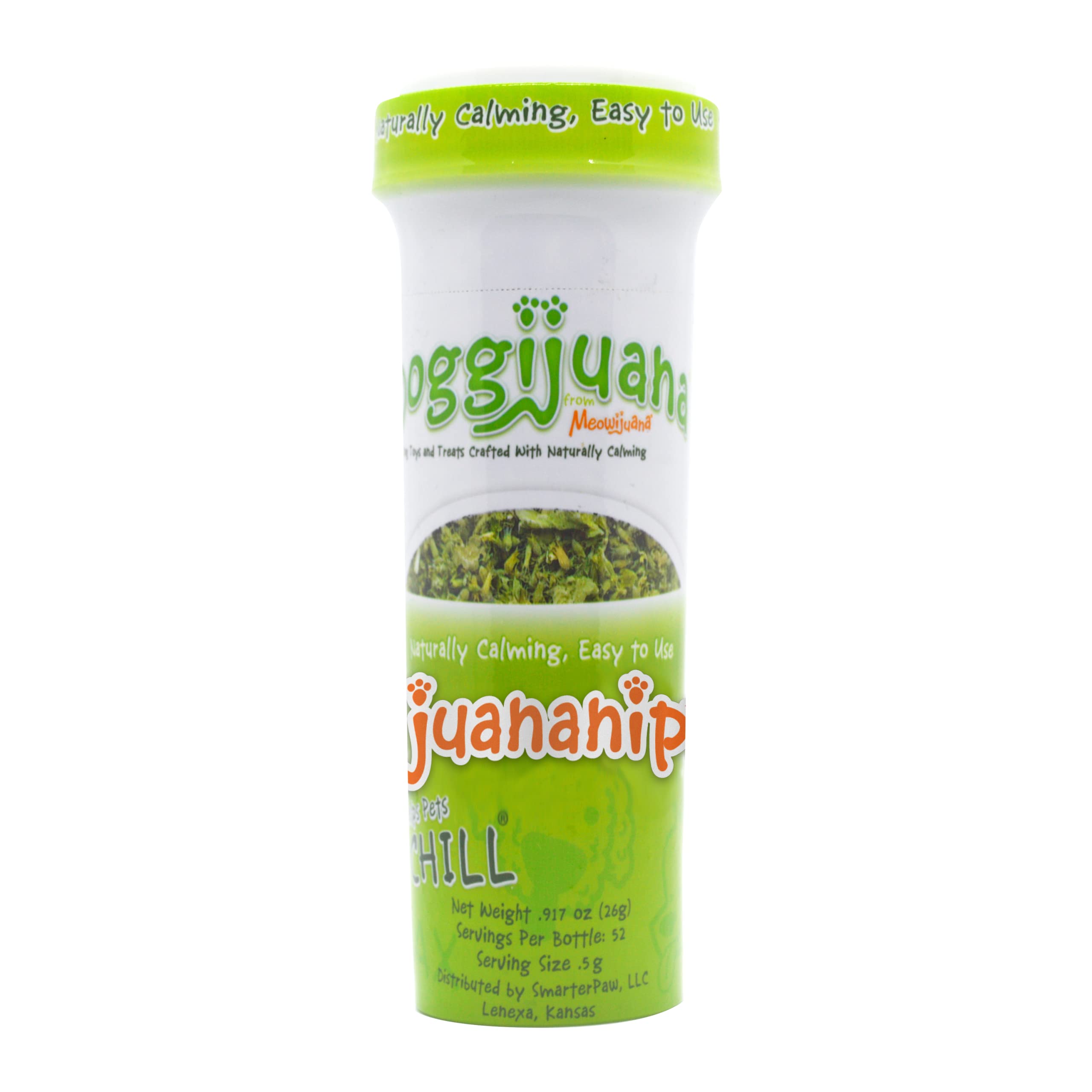 Doggijuana Bundle - Interactive Dog Toy with Juananip Refill - Includes Refillable Durable Catnip Dog Toy & Organic Catnip Refill for Natural Calming - Engaging and Relaxing Pet Play (Pickle)