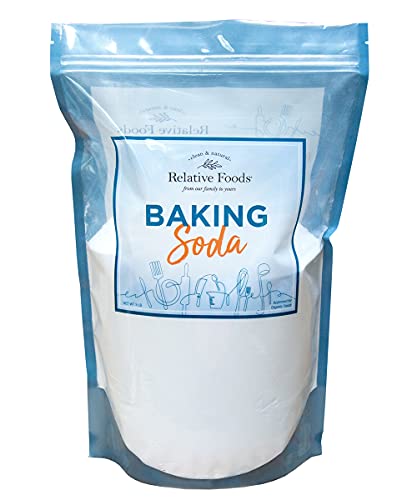 Relative Foods Baking Soda (5Lbs) for Cooking, cleaning, & More - Gluten Free Sodium Bicarbonate Baking Mix w/No Preservatives - Aluminum Free Pure Bulk Baking Soda for Baking
