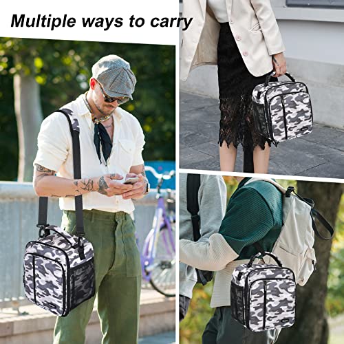 Gocokia Lunch Bag Insulated for Men Women Water- Resistant Cooler Bag with Bottle Holder Bento Box Bag with Adjustable Shoulder Strap for Adults Work Office Picnic (12L, Camo)