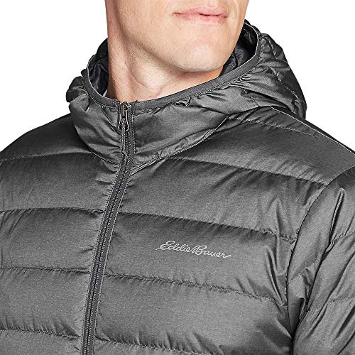 Eddie Bauer Men's CirrusLite Down Hooded Jacket, Black, X-Large