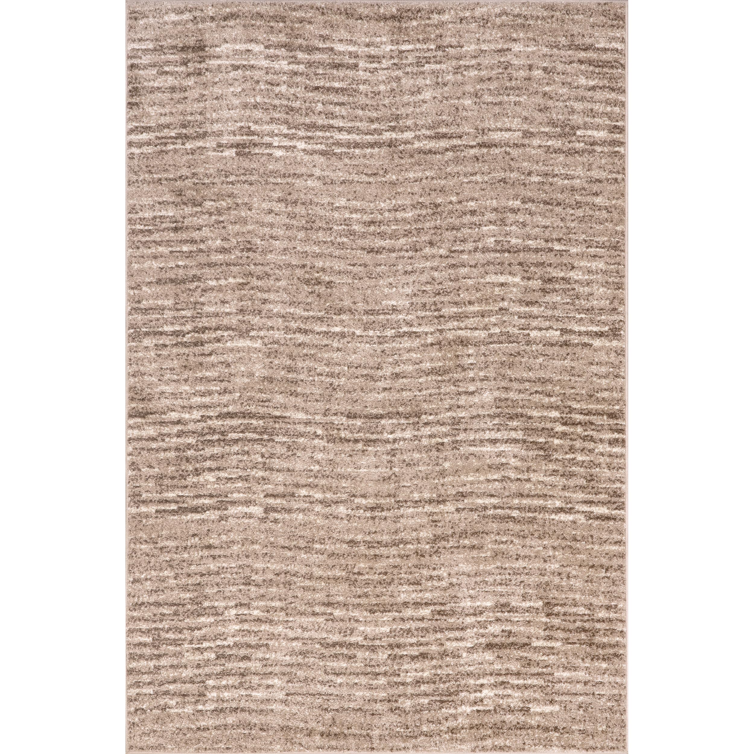 nuLOOM 4' x 6' Performance Indoor Area Rug, Non-Shed, Power Loomed High-Traffic Area Rug for Living Room, Bedroom, Home, Sherill Beige