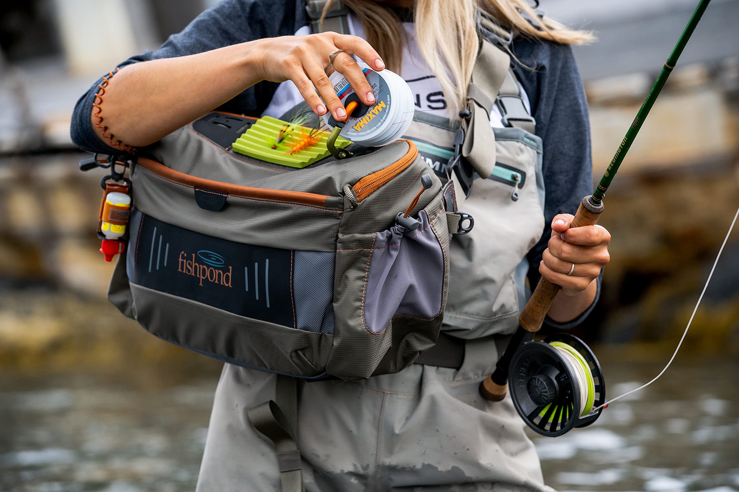 fishpond Flathead Fly Fishing Sling Pack, Gravel