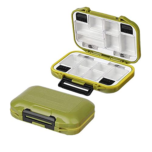 Fishing Tackle Box Fishing Accessories Multifunctional Opening and Closing Bait Box Bait Accessory Box(S,Green)