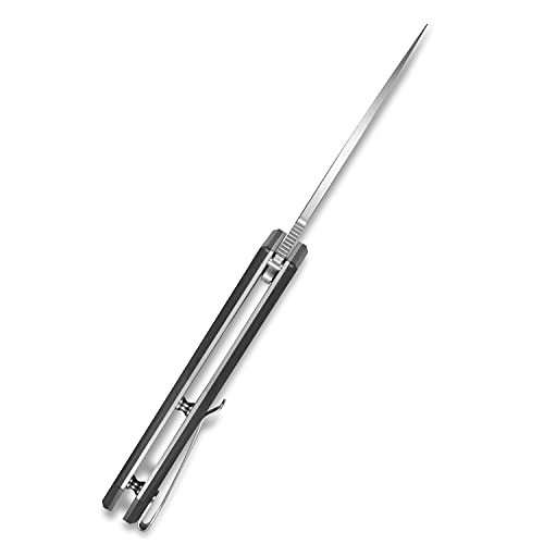 KUBEY Coeus KU122A 7.28" Thumb Open Pocket Knife, High Flat Ground Blade and Ergonomic G10 Handle Small Knife for Camping Hunting and Everyday Carry