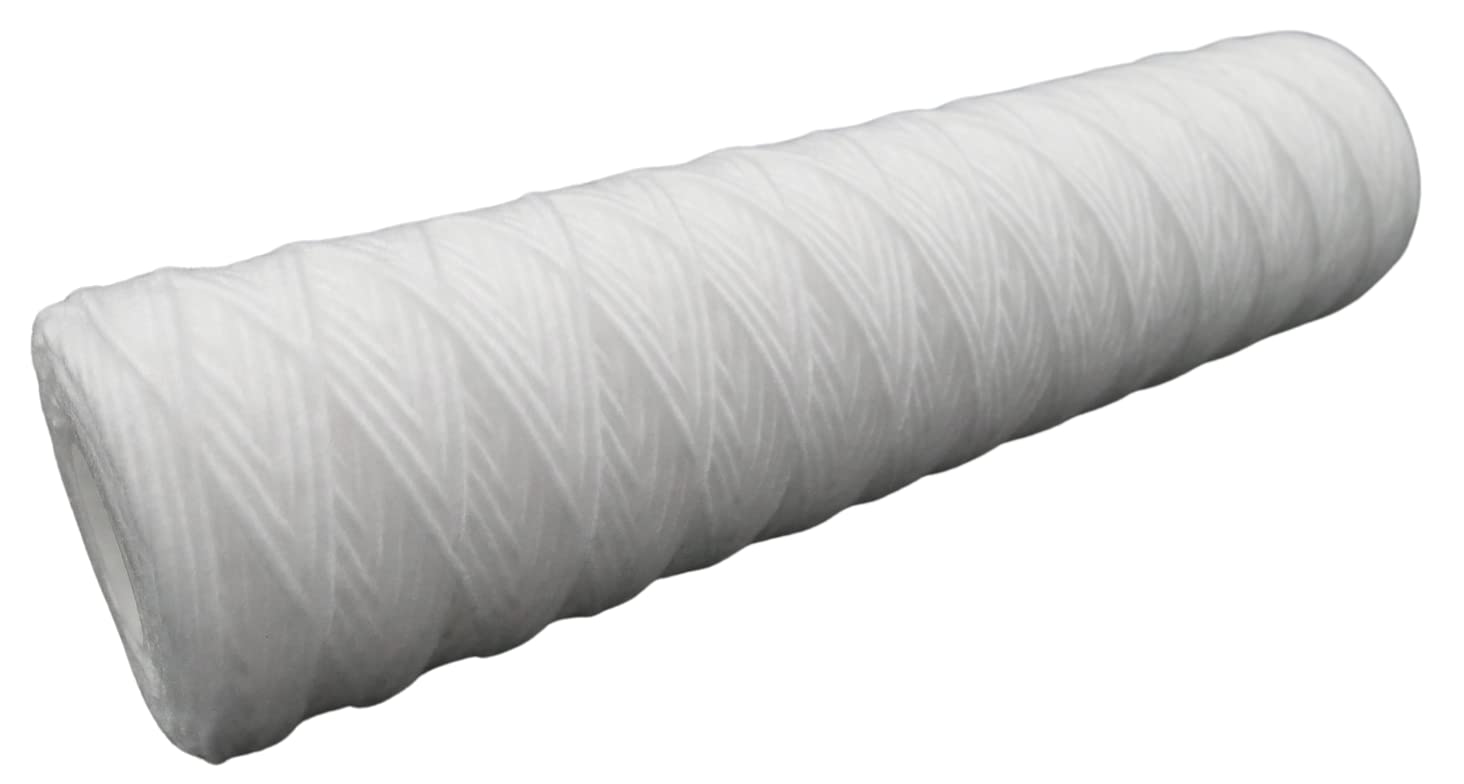 IPW Industries Inc. 30 Micron String Wound Water Filter for Universal Whole House Replacement Cartridge Sediment Filters for Well Water 10" x 2.5" - 6 Pack