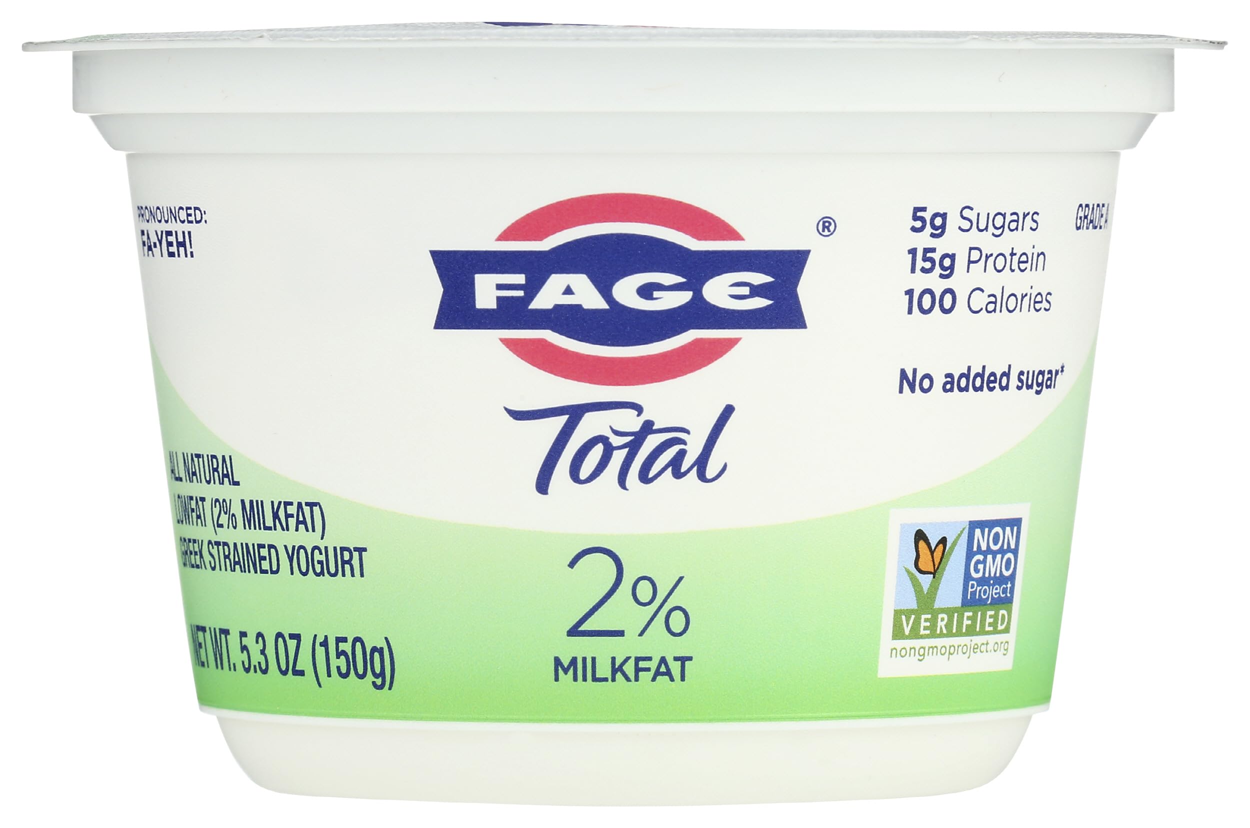 FAGE Total Greek Yogurt, 2% Reduced Fat, Plain, 5.3 oz